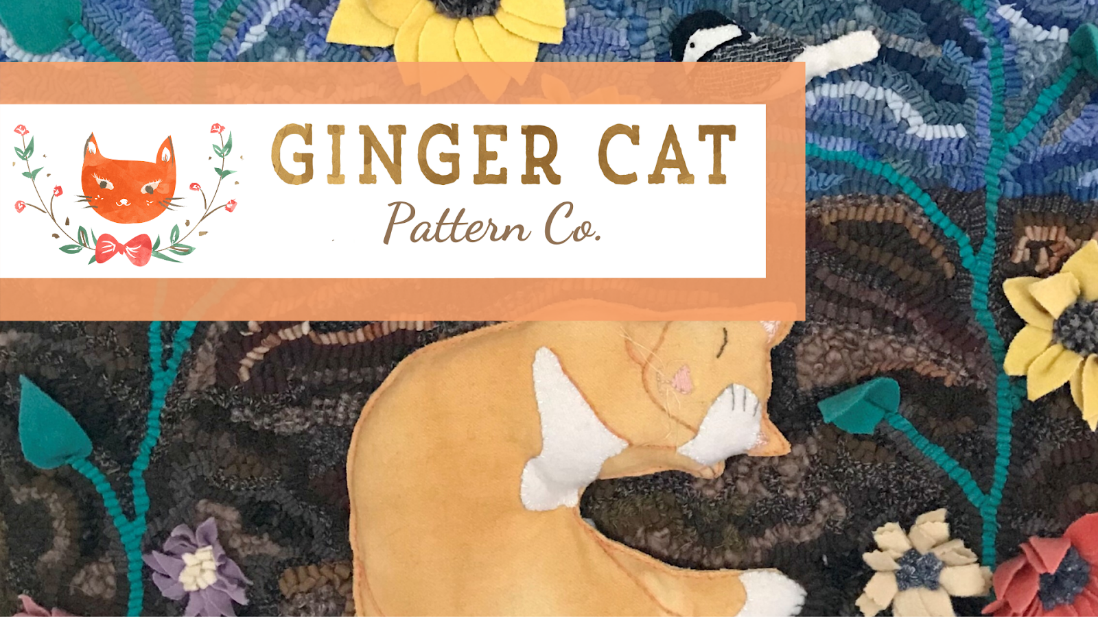 Ginger Cat Pattern Co.: Adding the 3D and applique elements to my rug
