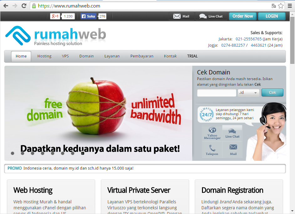 Mendaftar Domain di RumahWeb.com - Mama Nuy!