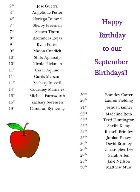 Crescent View YSA: September