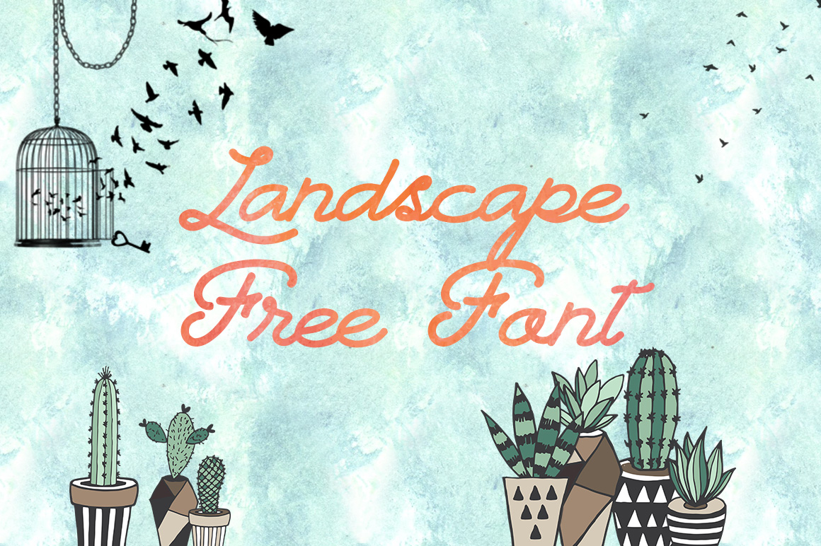 DLOLLEYS HELP: Landscape Free Font