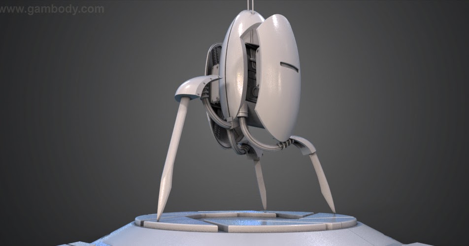 Portal 2 Sentry Turret 3D Model | Assembly | Nixon's 3D Models