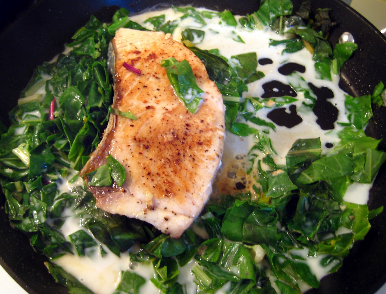 Cook Food. Mostly Plants.: Moonfish with Coconut Milk, Zucchini, and Chard