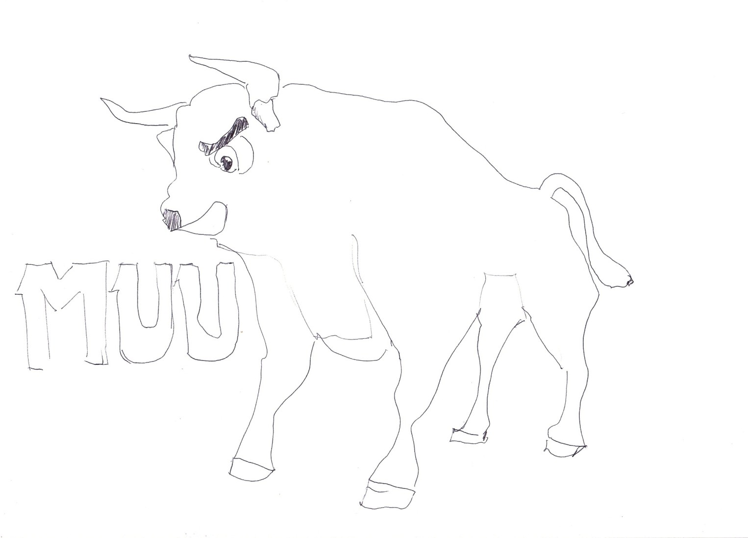 Stampa e colora: Pulcino Pio - toro muu