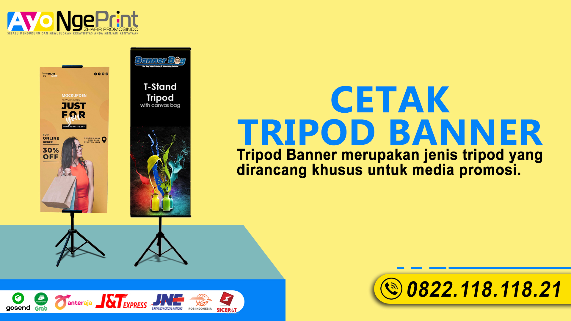 Cetak Standing Tripod Banner Termurah di Rakit Banjarnegara | Proses ...
