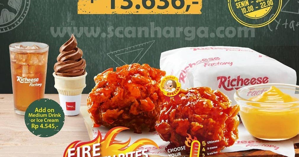 Richeese Factory Promo Paket Pelajar Setiap Senin - Jumat Edisi Maret ...