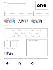 Kindergarten Number Recognition Unit