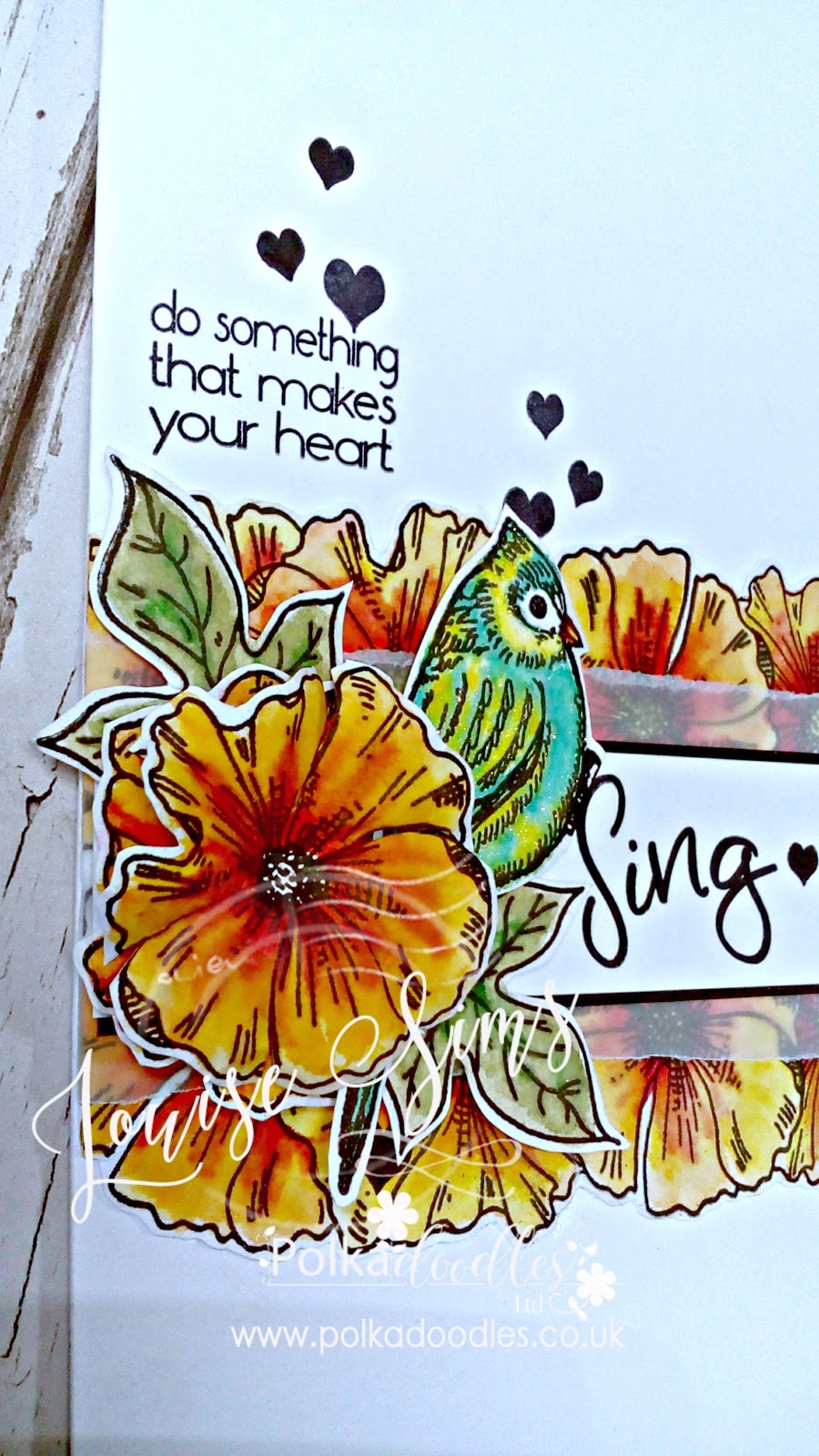 Polkadoodles NEW Heart Sing stamp set ... plus another GIVEAWAY