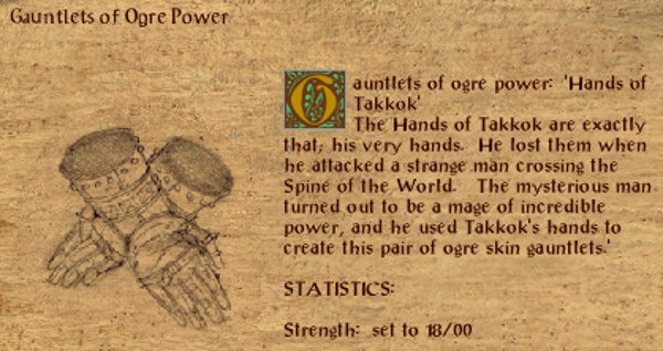 Best cRPGs: GAUNTLETS OF OGRE POWER, Baldur's Gate 1 BG1