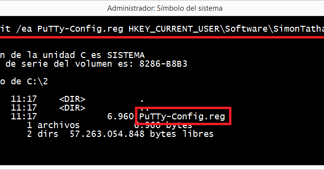 PuTTy: Exportar configuración | SYSADMIT