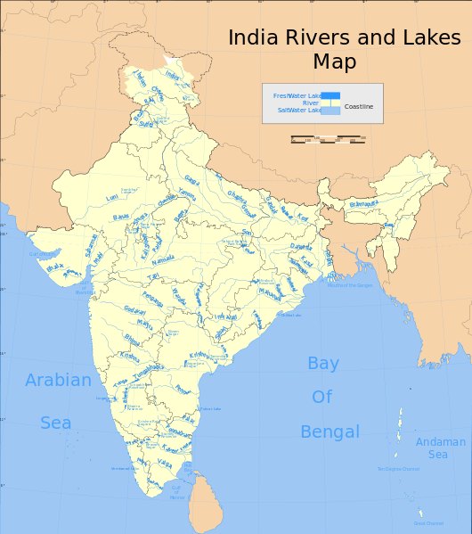Complete information about the drainage system of India(Rivers)