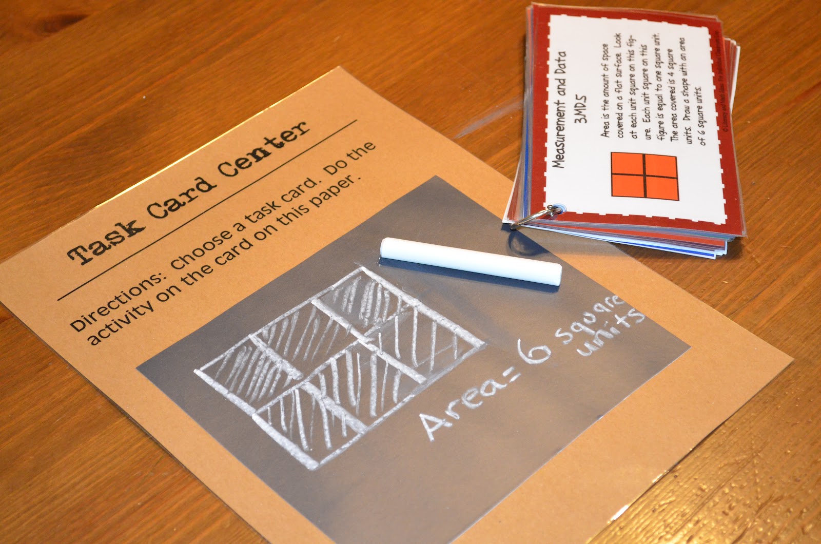 Literacy & Math Ideas: Create Chalkboard Stations on Anything