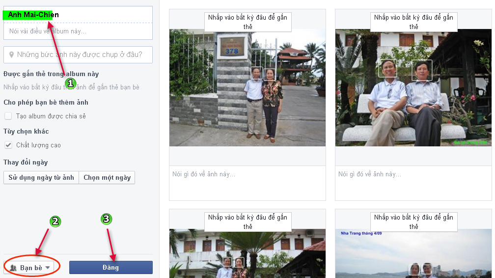 Chia sẽ nhiều ảnh một lúc trên tường của bạn bè | minh lương và mọi người