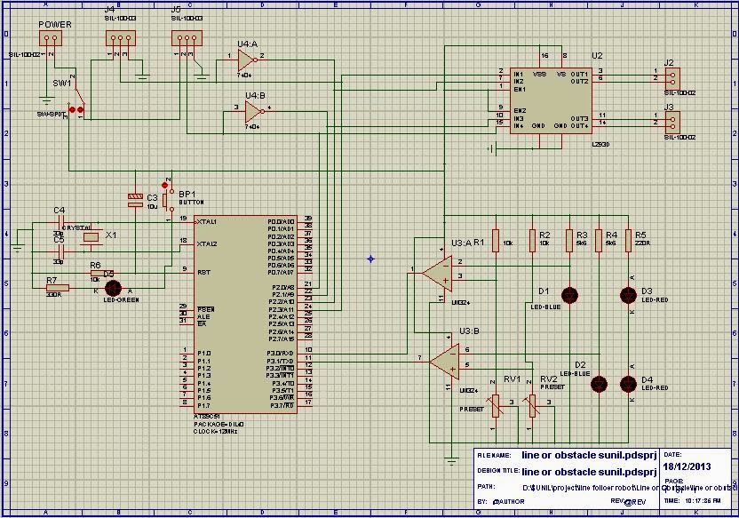 Electronics & Robotics: Line + Obstacle avoidance Robot using ...