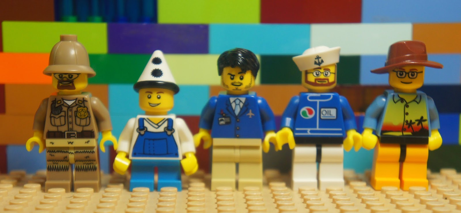 LEGO #0085 Assorted WORKERS Community Fantasy Minifigures x5 Complete ...