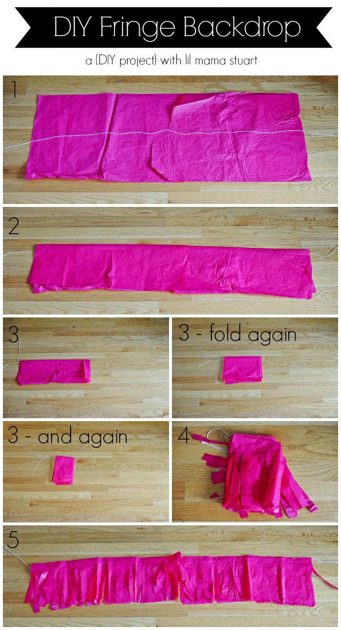 a {day} with lil mama stuart: How to Make a DIY Fringe Party Backdrop