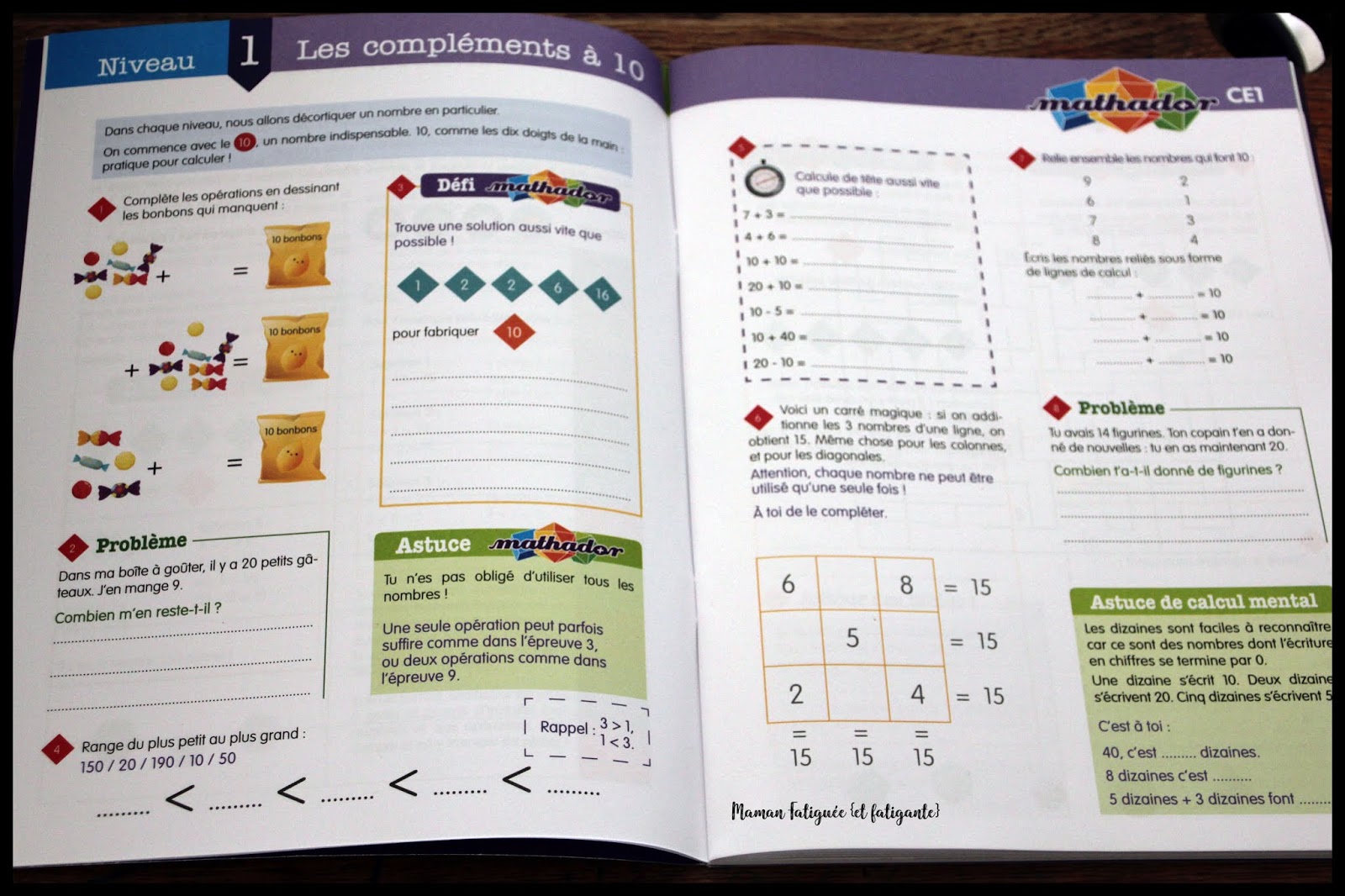 Nos cahiers de mathématiques - Maman Fatiguée {et Fatigante}