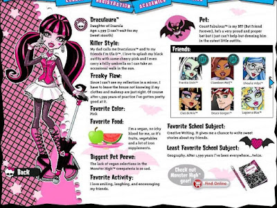 Calvin's Canadian Cave of Coolness: Monster High Character Sheets