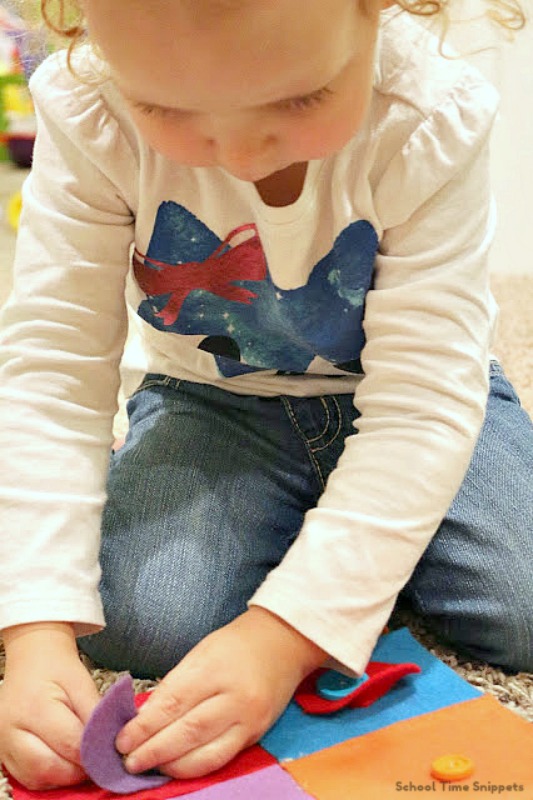 Color Matching Buttoning Activity | School Time Snippets