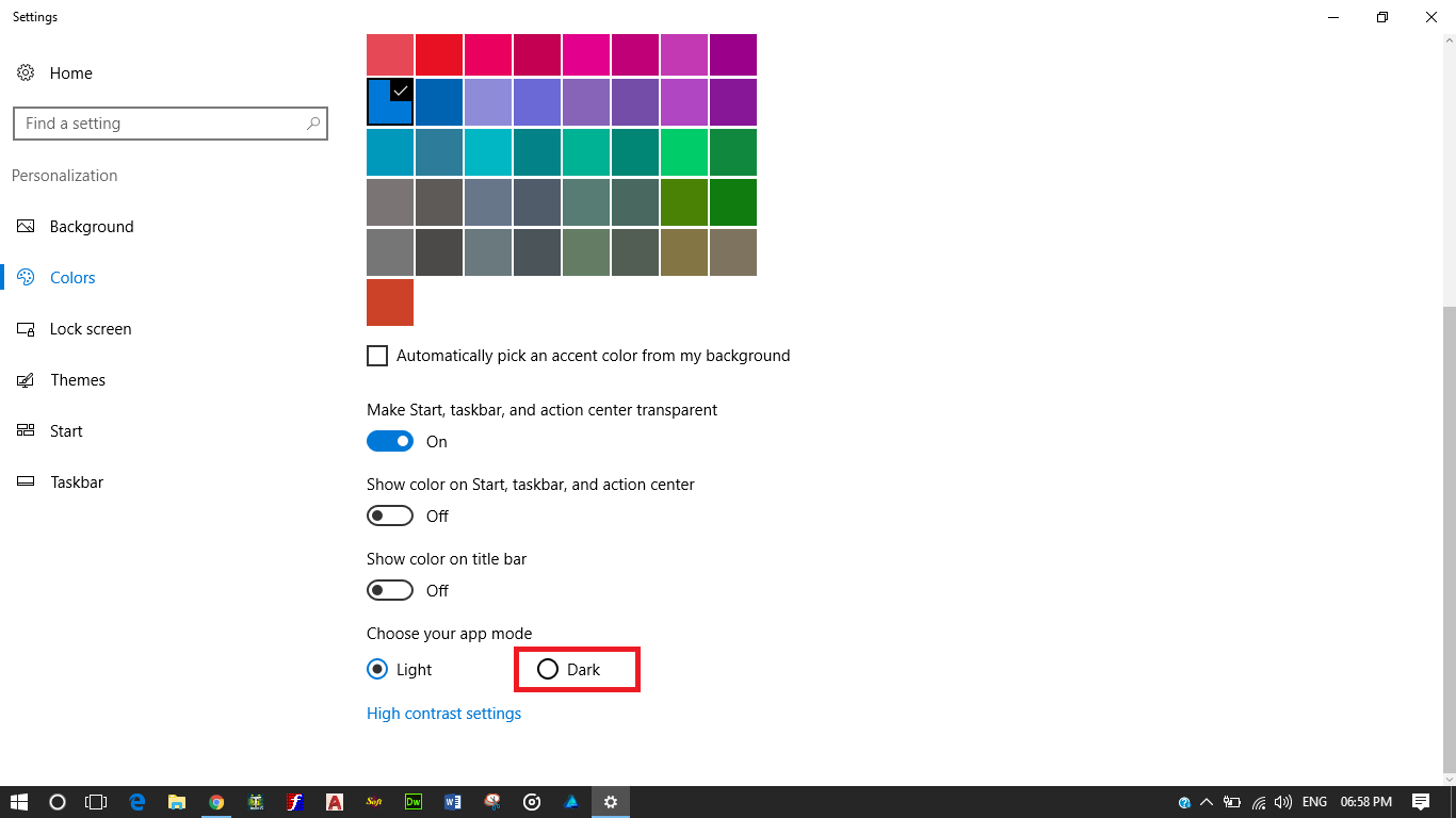 Change Windows 10 Theme Dark Mode change-windows-10-theme-dark-mode