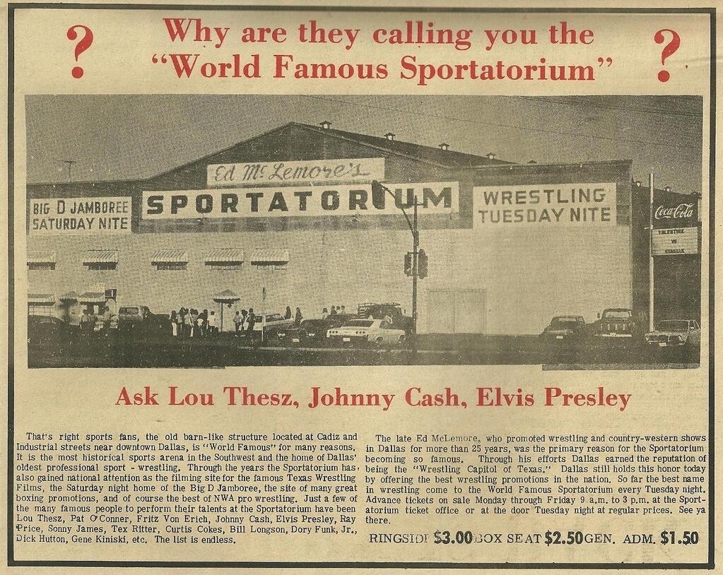 World Class Memories: FAQ: The Sportatorium