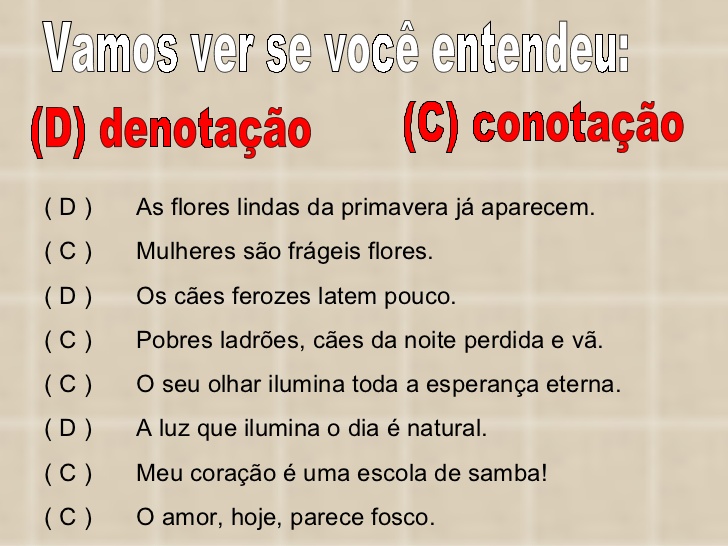 Português Instrumental : Denotação e Conotação