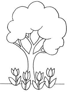 Kids Page: - Tree Outline Coloring Pages