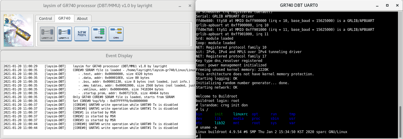 Release laysim-GR740 v1.0 after completing the verification test
