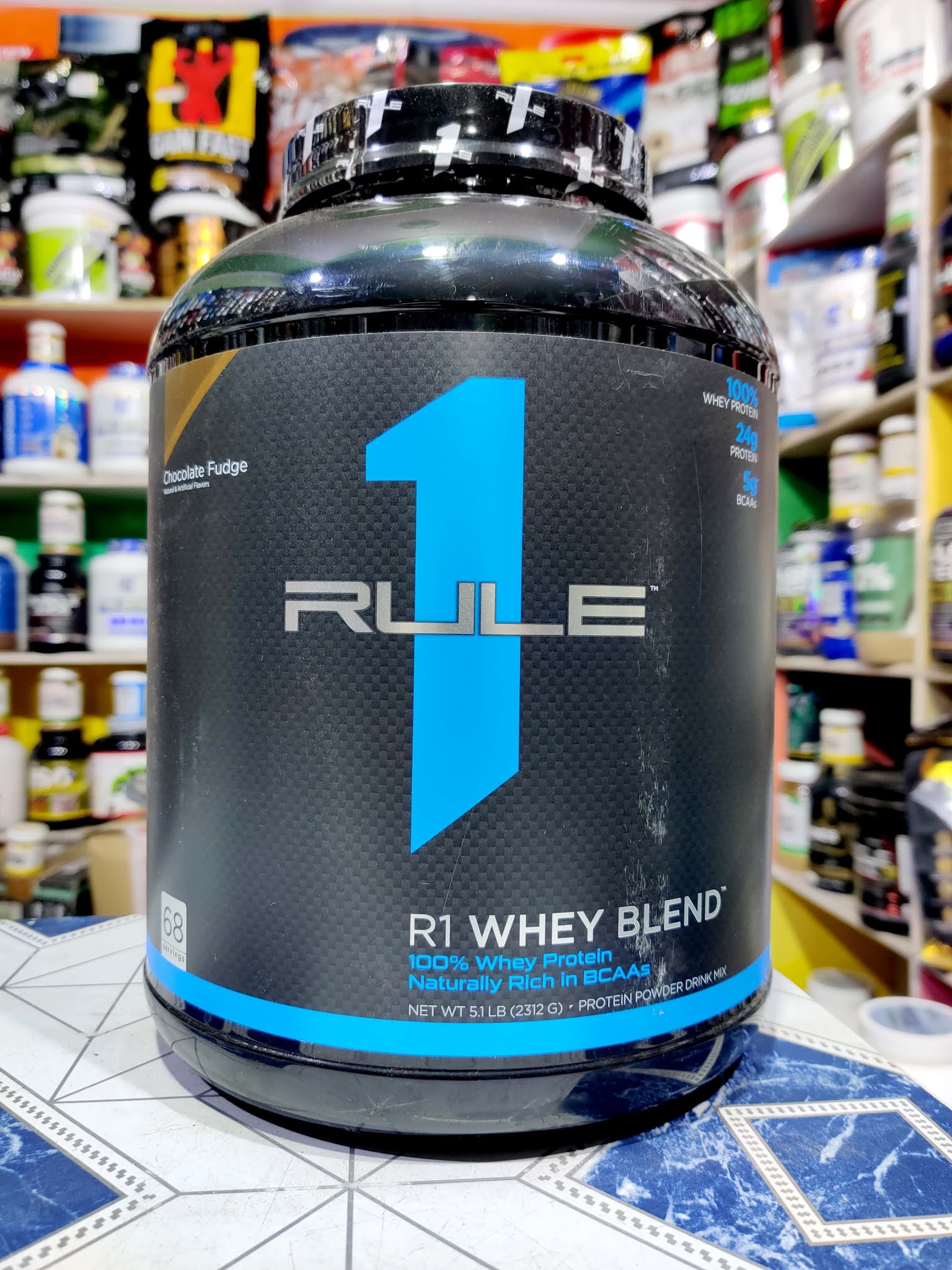 Rule 1 R1 Whey Blend Protein - 5.2 lbs, 2.38 Kg, 70 Servings - NCRFS