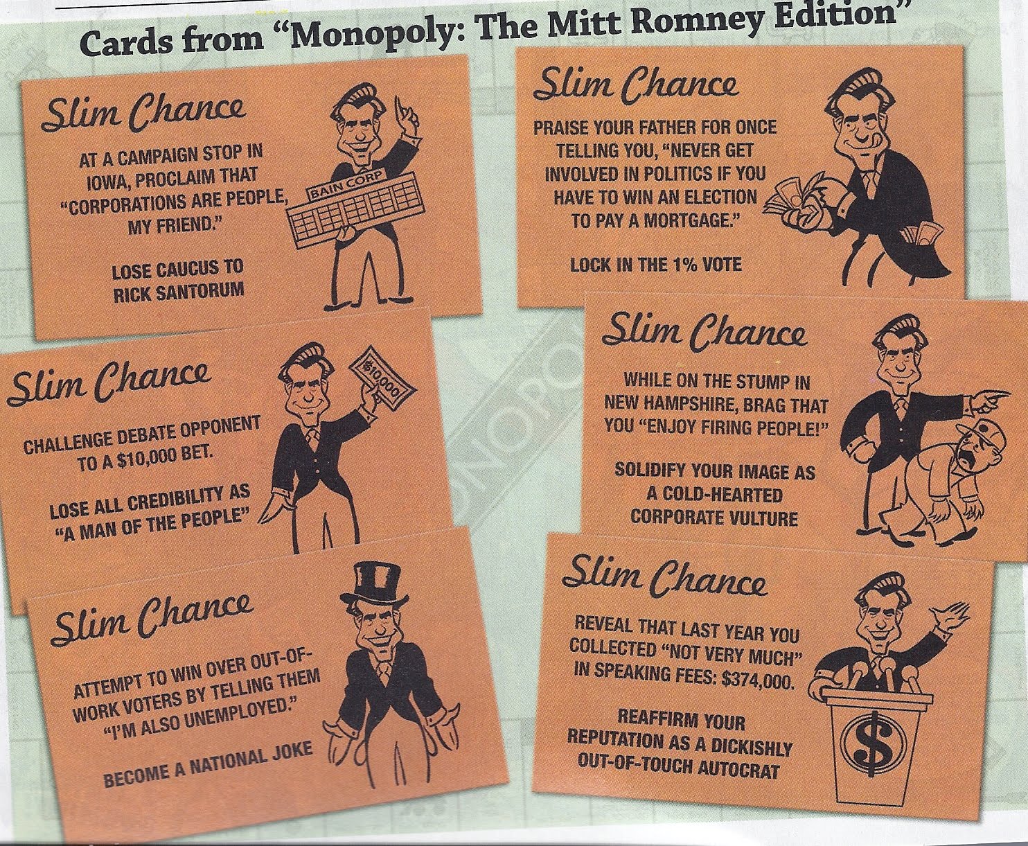 Progressive Values: MAD Magazine Features Mitt Romney Monopoly Game Cards