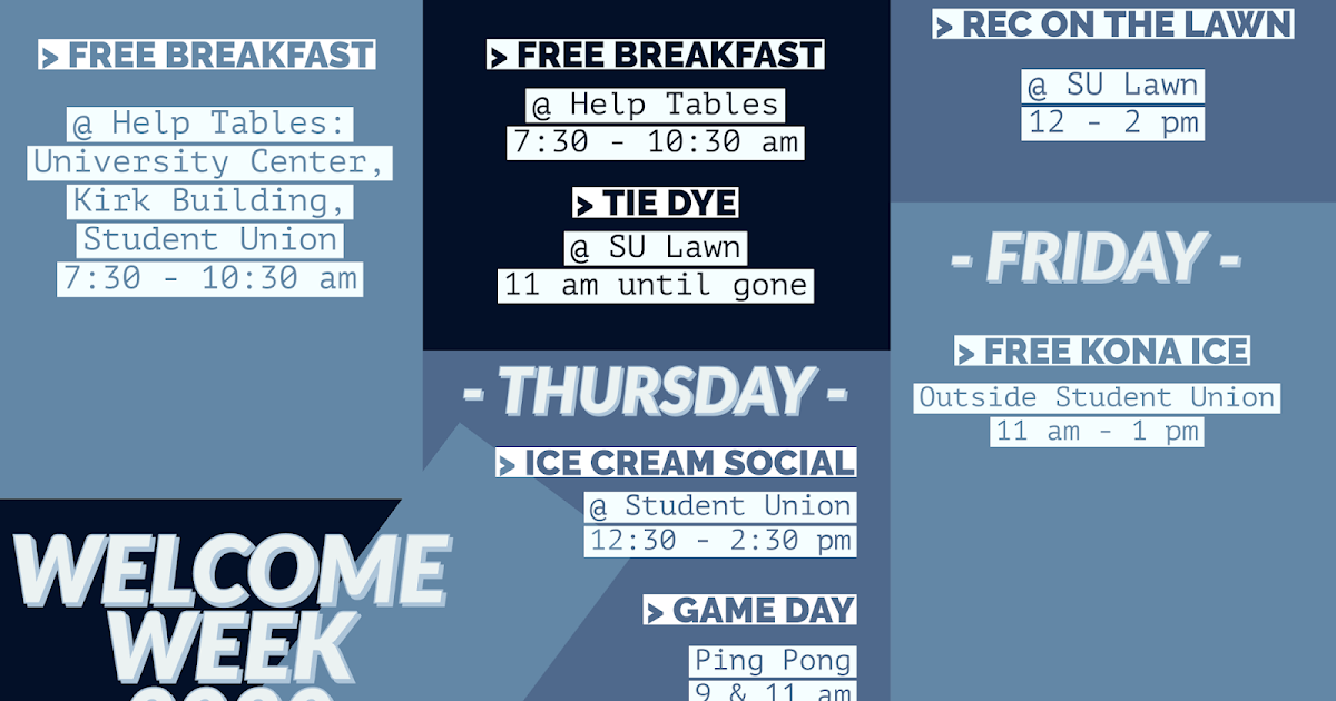 Welcome Week 2020 Features Activities for Students