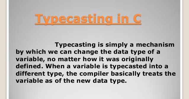 Typecasting - Implicit and Explicit typecasting in C language ~ C in GCC