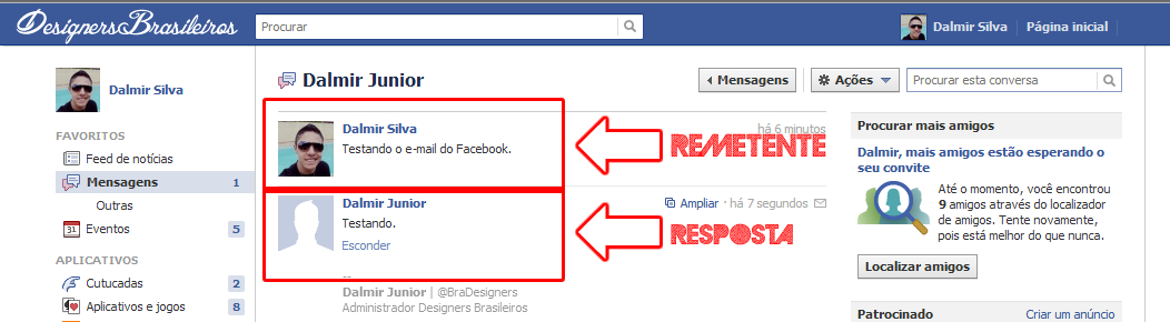 E-mail do Facebook: O que é e como utilizar - Designers Brasileiros