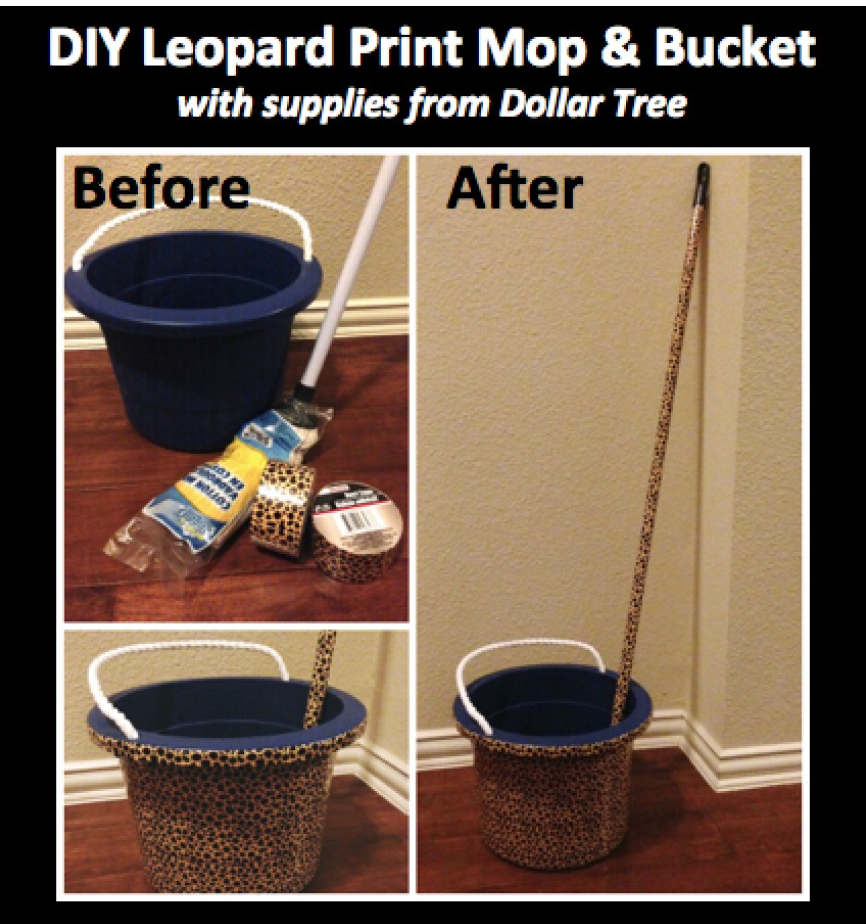 DIY Leopard Print Mop and Bucket ~ Dallas Mom Blog and Fort Worth Mom ...