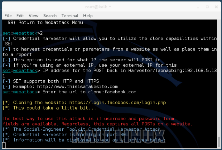Johny Blog Phishing Attack Using Setoolkit