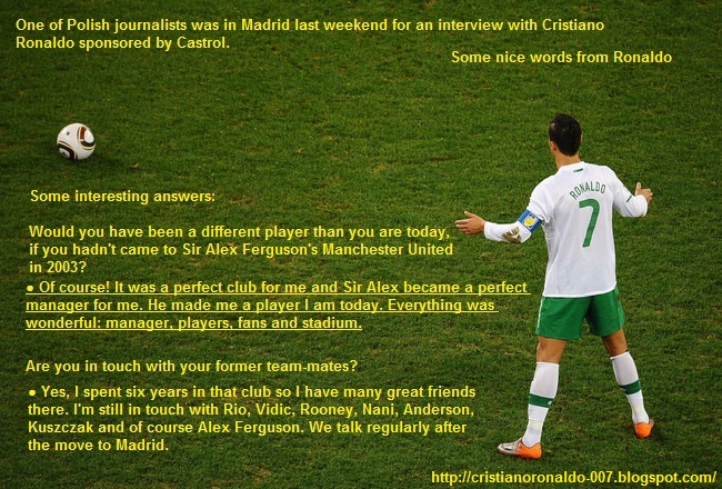 Cristiano Ronaldo 7: Some nice words from Ronaldo