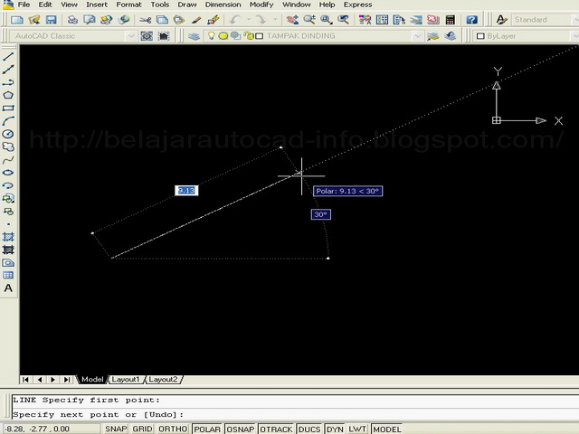 Polar Tracking | Belajar Autocad