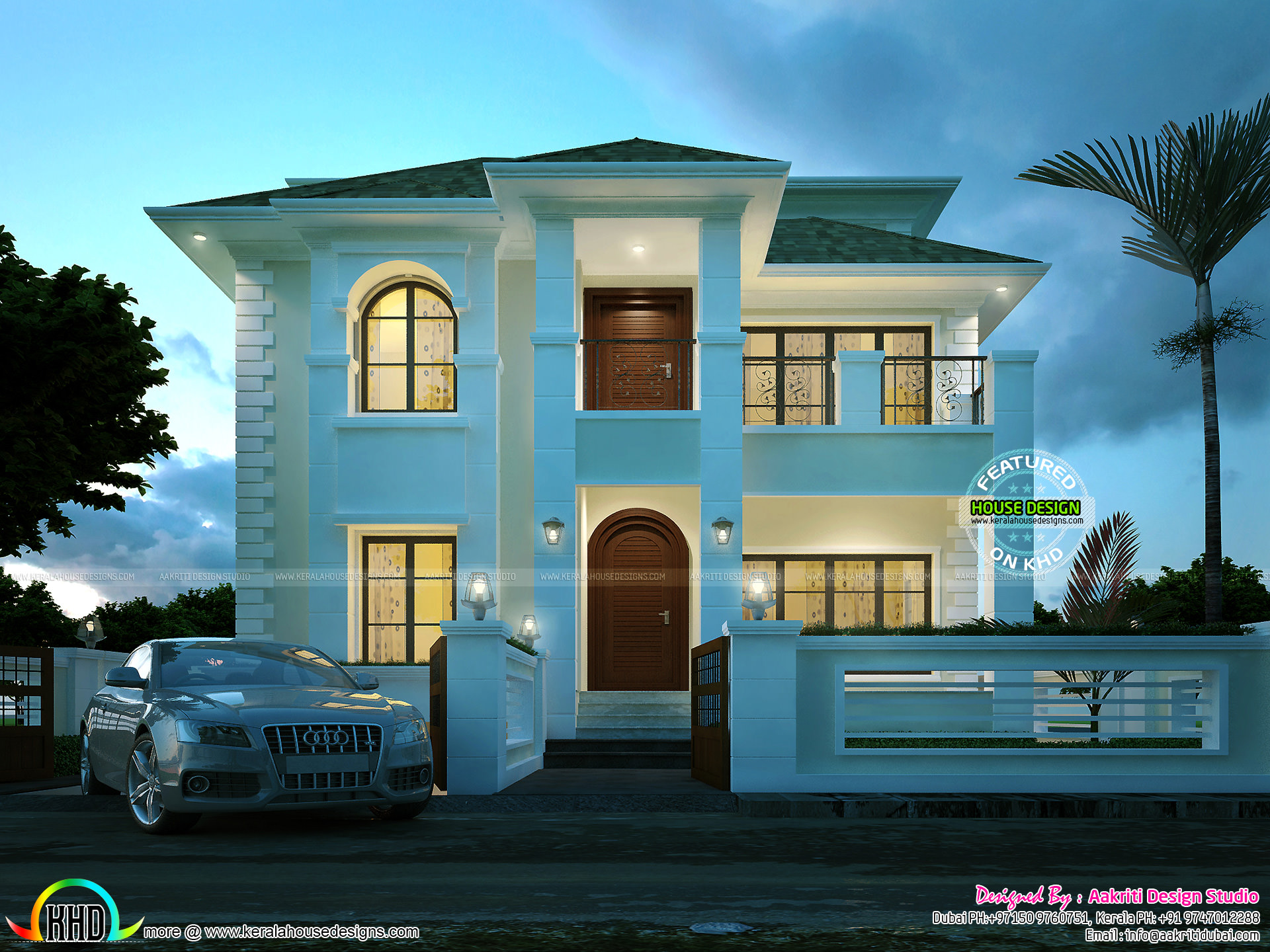 Attractive modern villa architecture