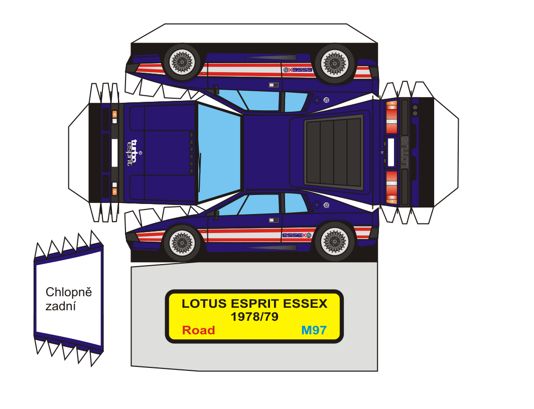 SP. Papel Modelismo: PaperCraft Lotus Essex Turbo Esprit