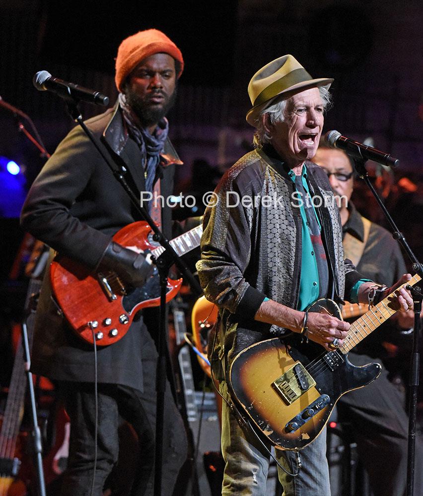 Keith Richards live at the Love Rocks NYC benefit concert on March 15
