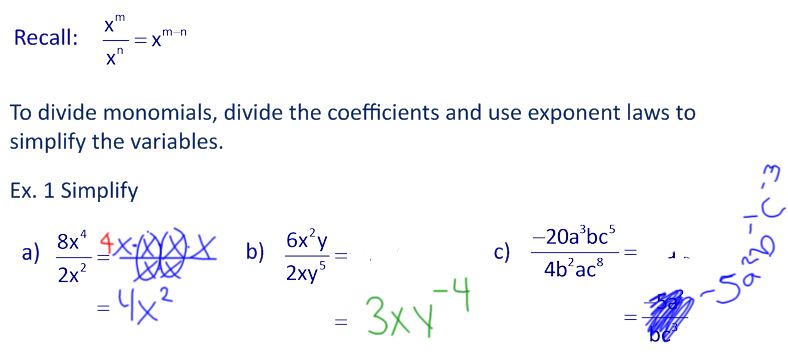M^3 (Making Math Meaningful): MPM2D - Day 53: Common Factoring