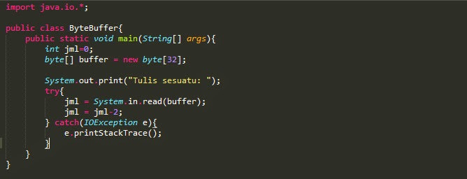 Program Java 5 Membuat Int Readbyte Buffer