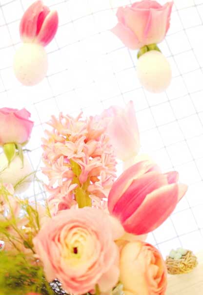 spring hanging flower display frame