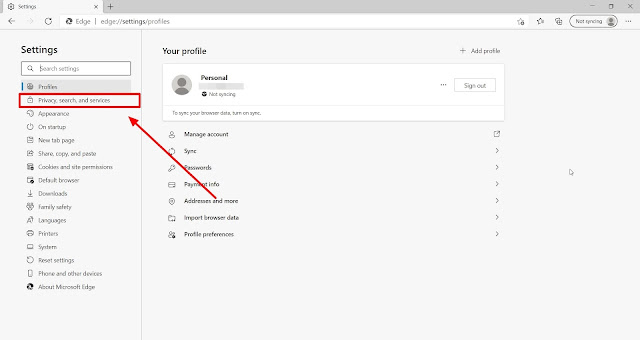 How to disable search suggestions in Microsoft Edge?