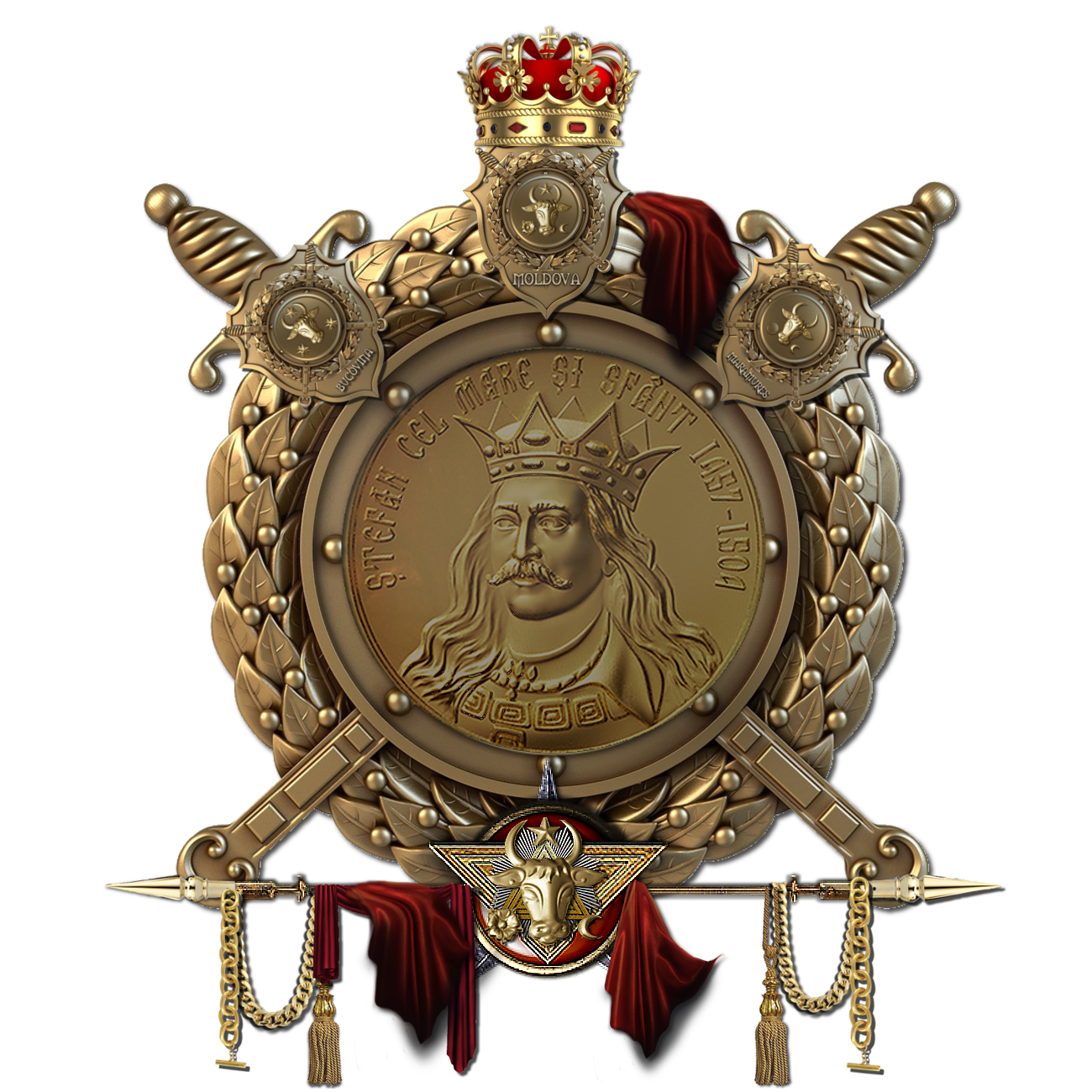 Millennium-Heraldica României 3D: Steagul 3D a lui Ştefan Cel Mare şi ...