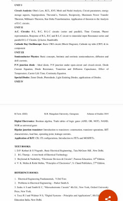 Engineering syllabus 1st year cse