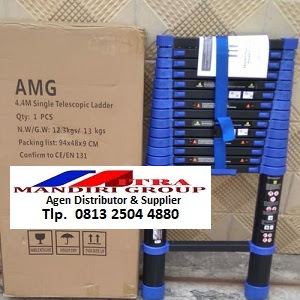 Jual Tangga Biru TANGGA TELESKOP AMG ukuran 4,4M - Mitra Dagangku