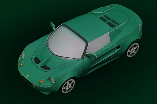 The Lotus Elise S1 Paper Model | Paperized Crafts