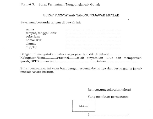 Format Surat Keterangan Pengganti Ijazah/STTB Jenjang Pendidikan Dasar ...