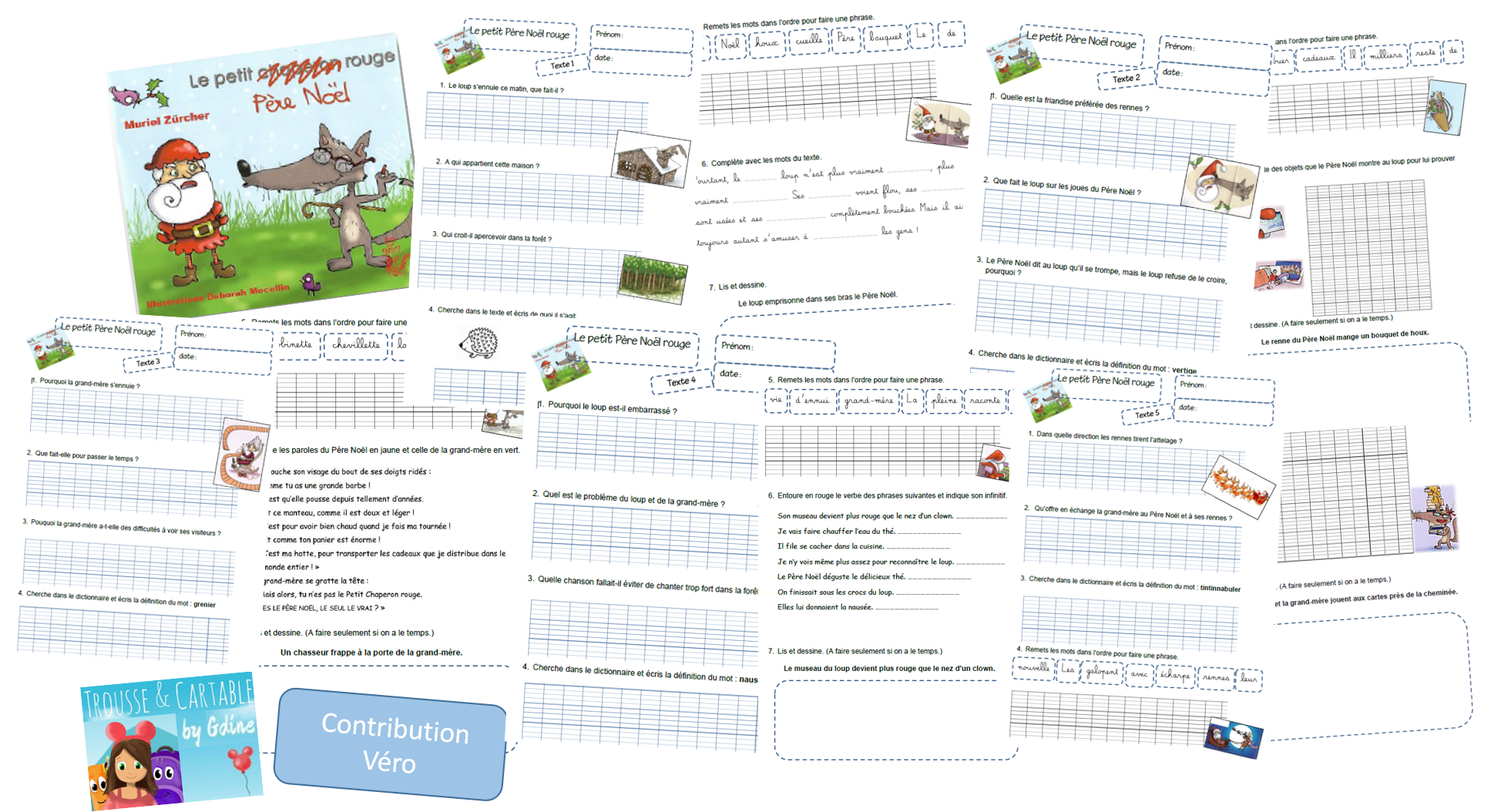 Trousse et Cartable: Le petit Père Noël rouge - exploitation CE1