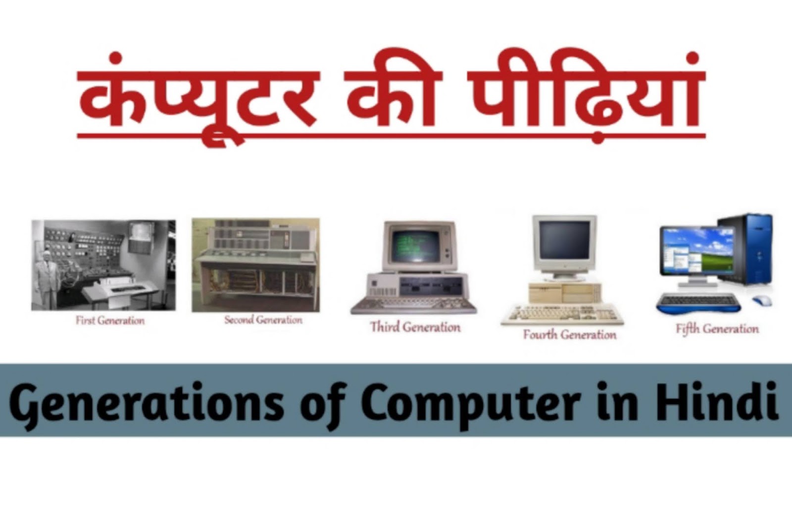 What are the 5 types of generation of computer?